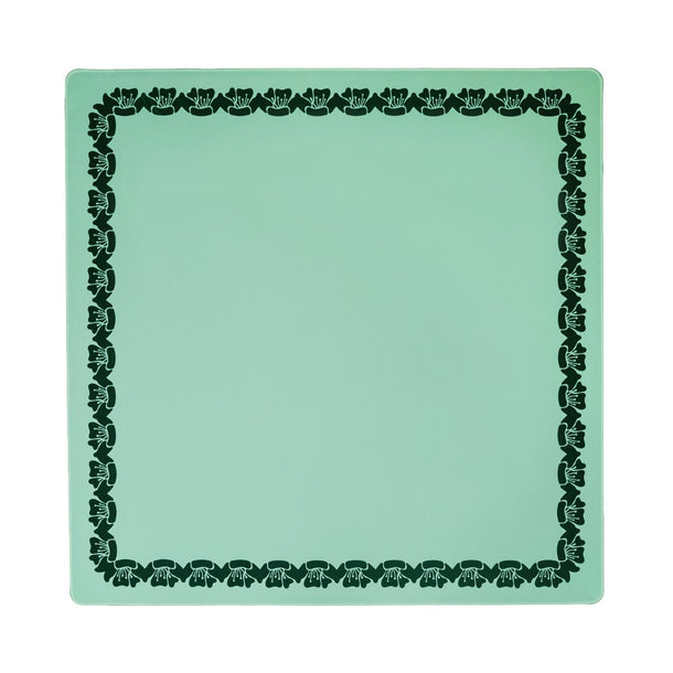 Green Mahjong Mat | Elegant Floral Border – The Mahjong House