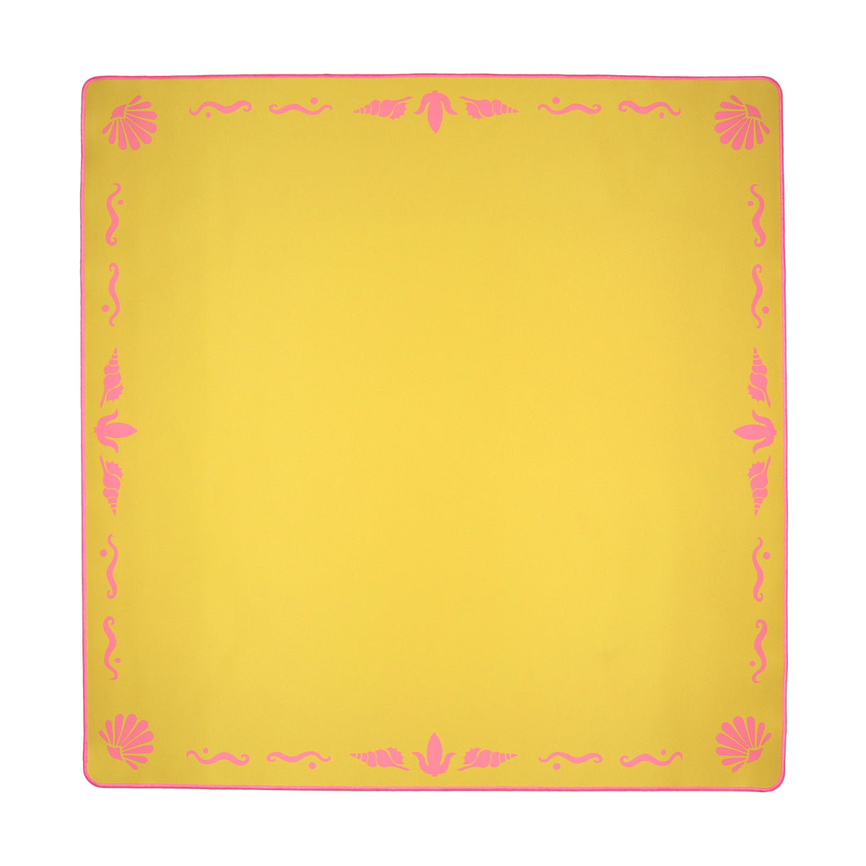 Yellow Mahjong Mat | Island Collection with Seashell Border – The ...