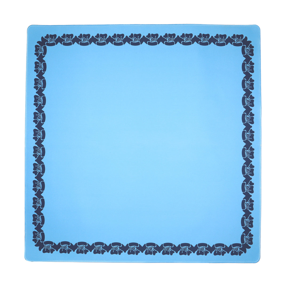 Blue Mahjong Mat | Elegant Floral Border – The Mahjong House